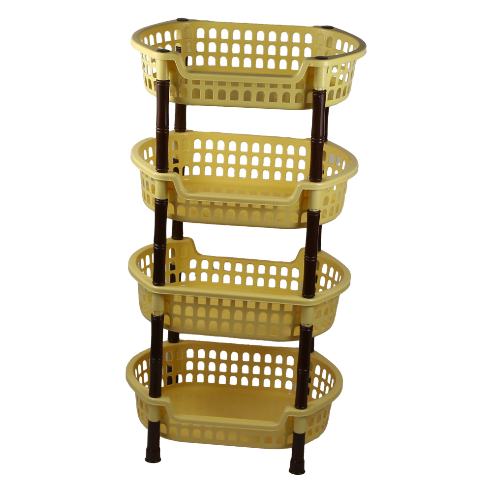 Raft cu 4 etajere, din plastic, Sterk, oval - Hontfar