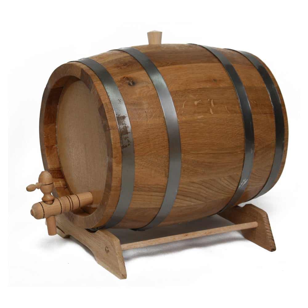 Butoi cu robinet pentru bauturi alcoolice realizat din stejar (10l ...