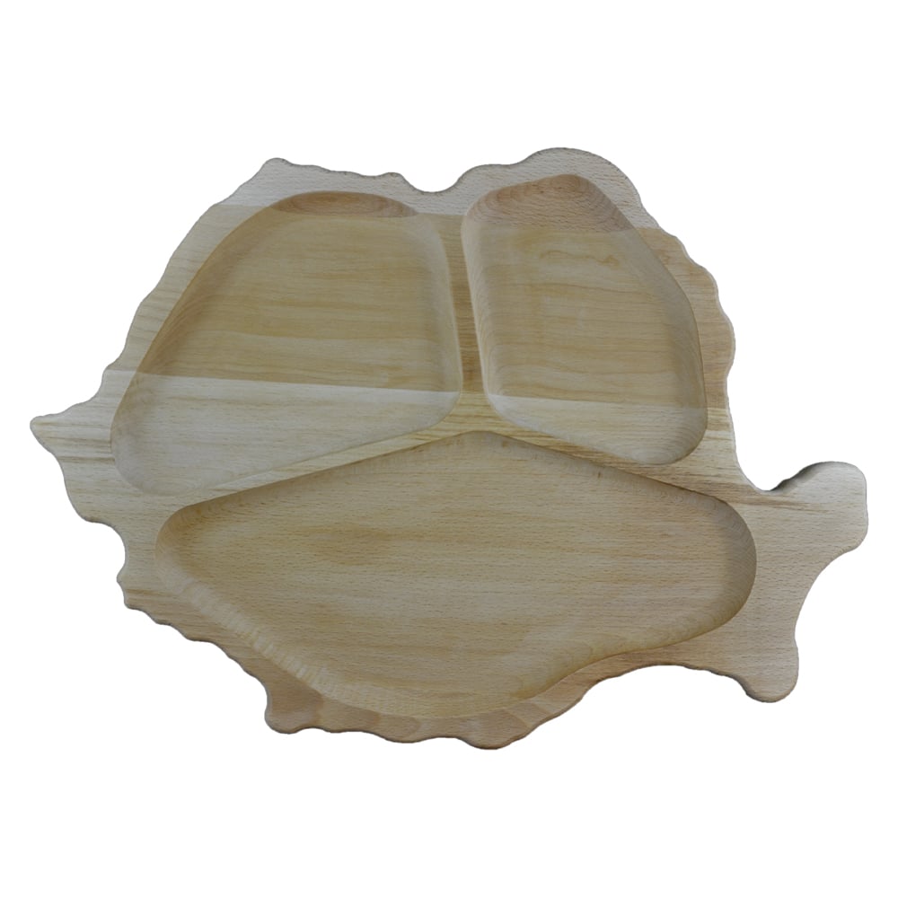 Platou rustic mare din lemn pentru servit in forma Romaniei - Hontfar