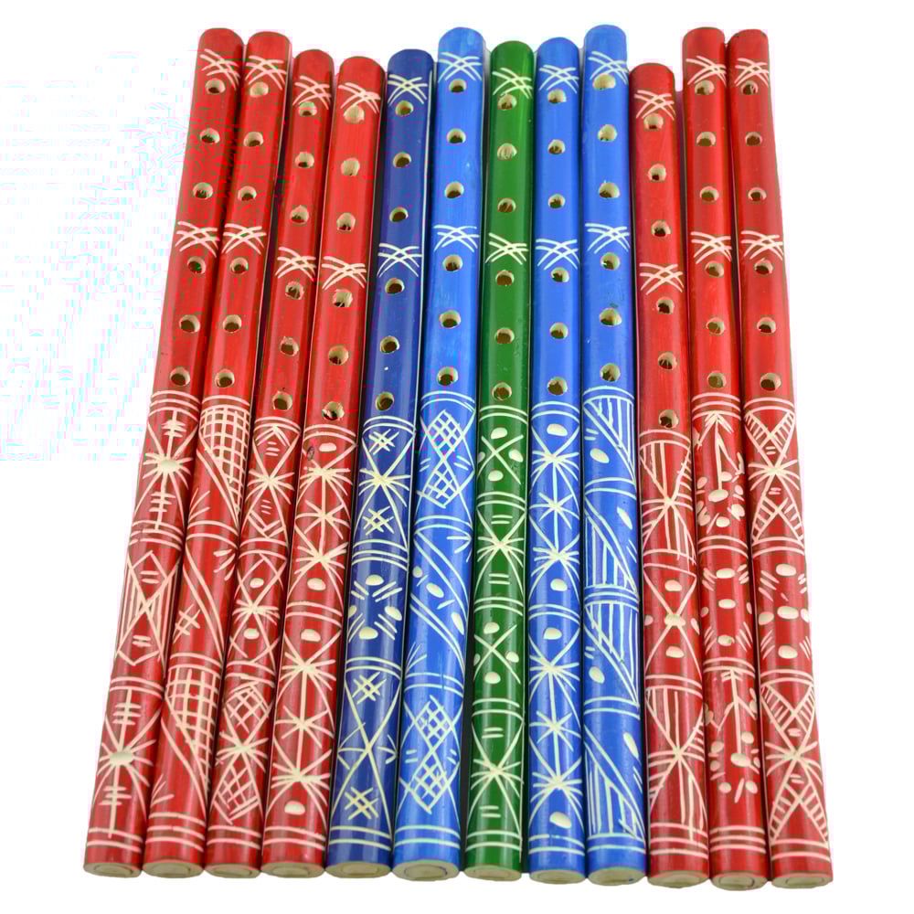 Fluier realizat din lemn - Design Traditional - Diferite culori - Mediu ...