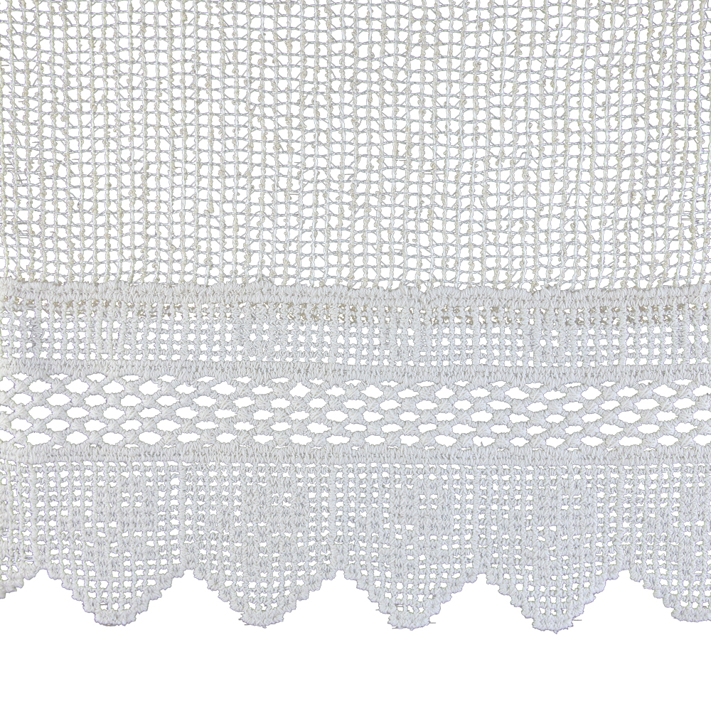 Perdea rustica din bumbac 160x180 CM, cu dantela florala - Hontfar