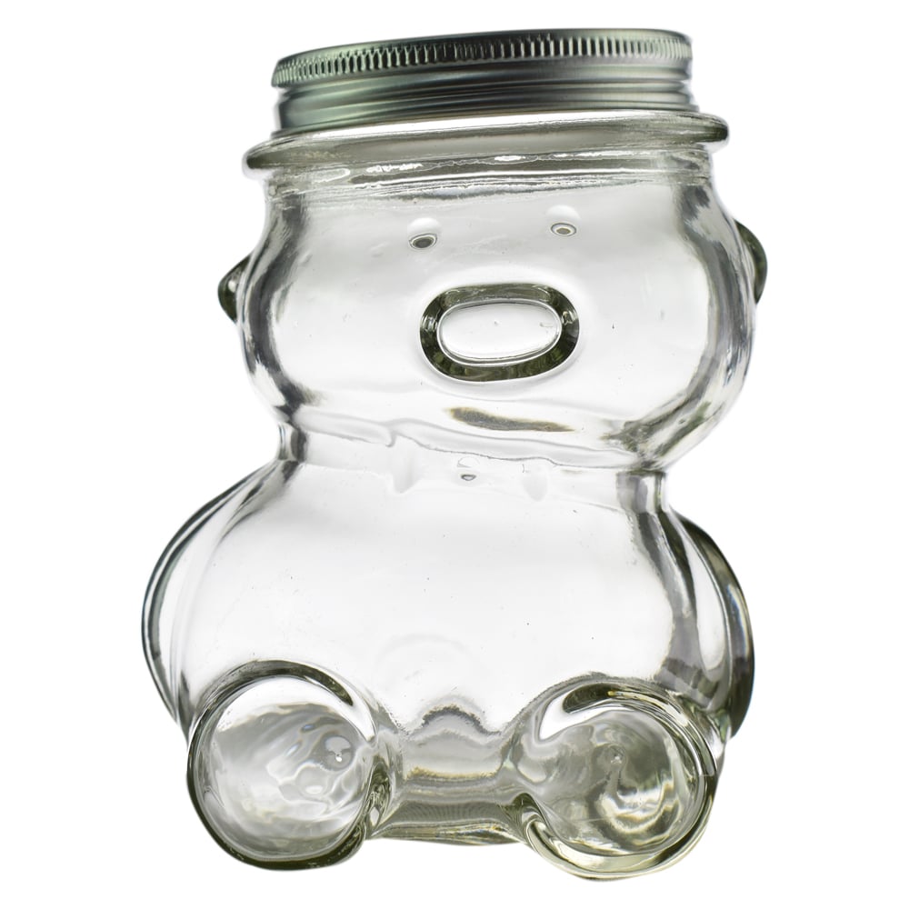 Borcan Ursulet din sticla pentru miere 300 ml, 9x12 CM - Hontfar